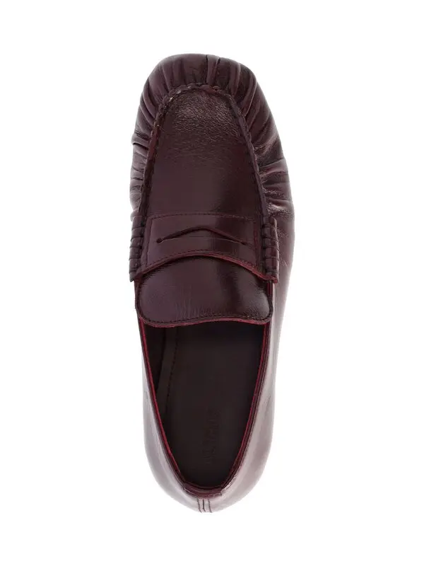 ALOHAS Aven" Leather Loafers - Red