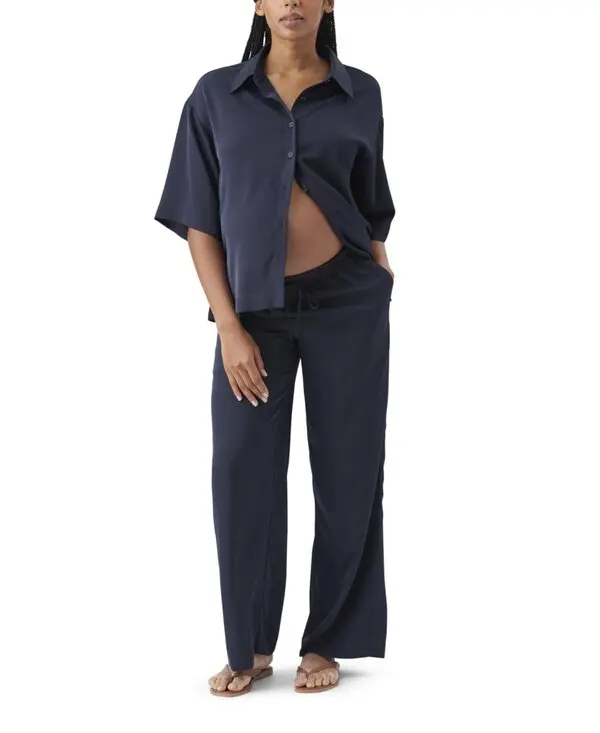 RIPE MATERNITY Tamara Satin Shirt