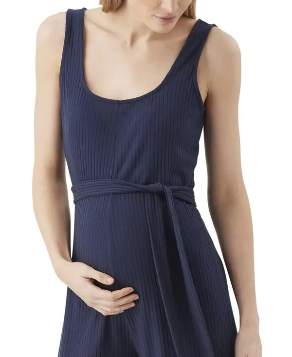 RIPE MATERNITY Bobby Rib Jumpsuit - Navy