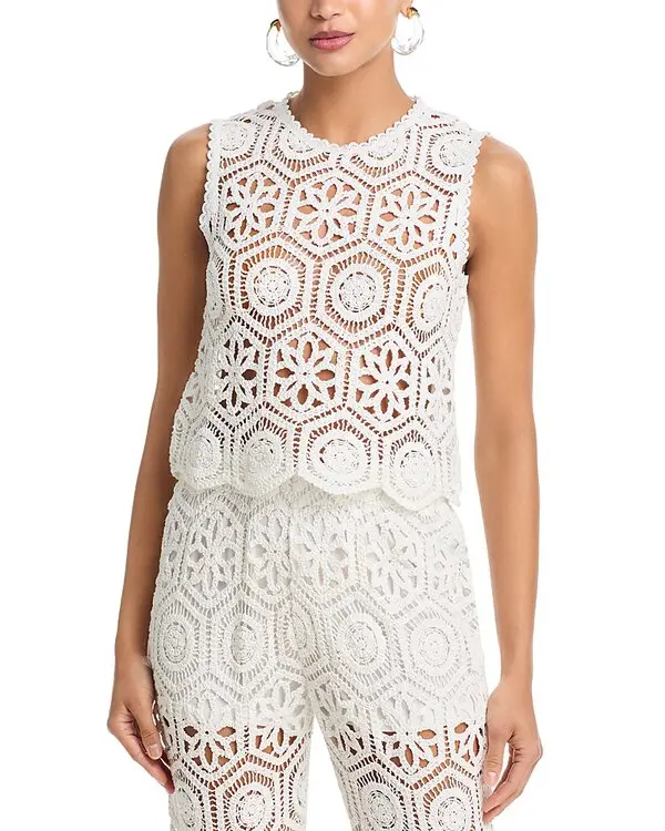 Aqua Crochet Tank Top