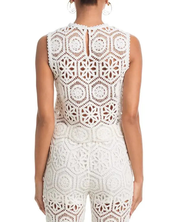 Aqua Crochet Tank Top
