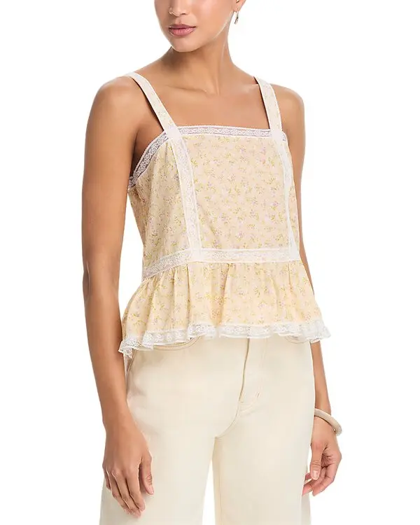 Aqua Floral Lace Top