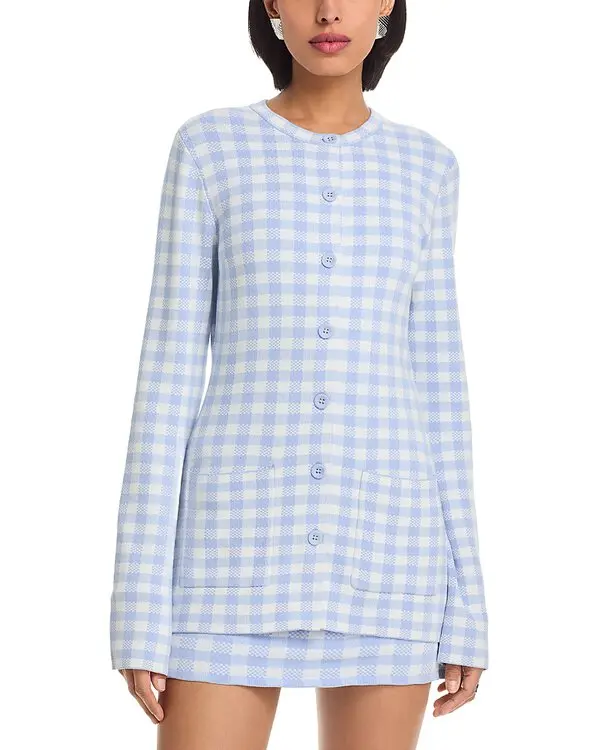 525 America Elongated Fitted Cardigan - Blue Combo