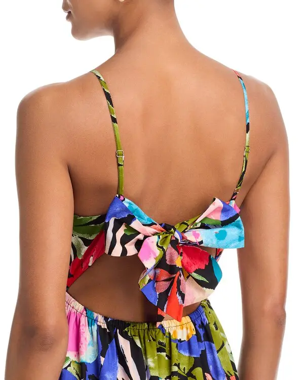 Aqua Floral Ric Rac Maxi Dress