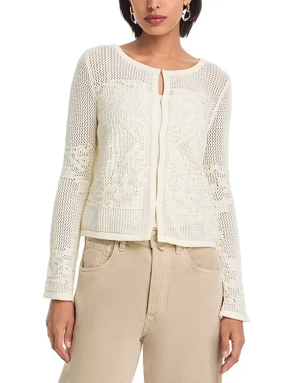 525 America Mesh Stitch Sweater Jacket