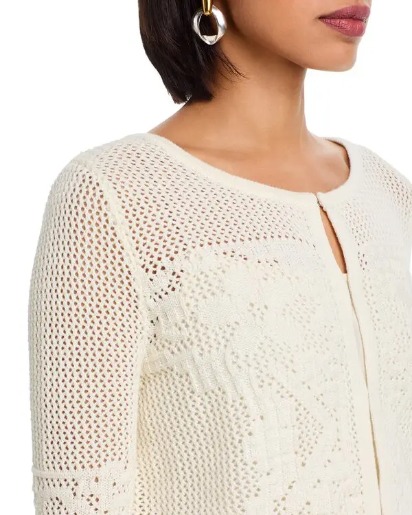 525 America Mesh Stitch Sweater Jacket