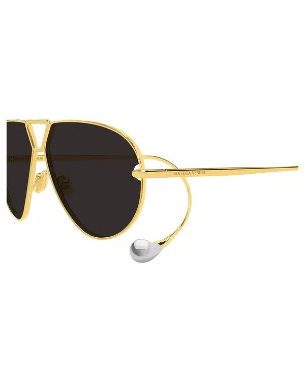 Bottega Veneta Pilot Sunglasses, 64mm