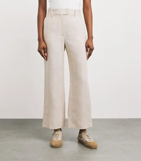 Claudie Pierlot Linen Cropped Trousers