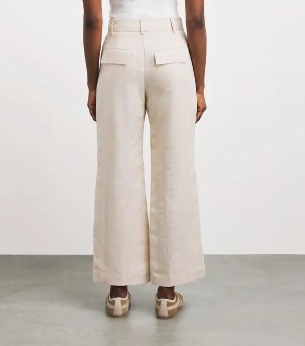 Claudie Pierlot Linen Cropped Trousers