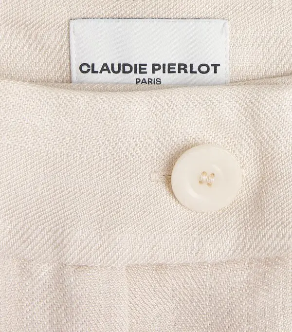 Claudie Pierlot Linen Cropped Trousers