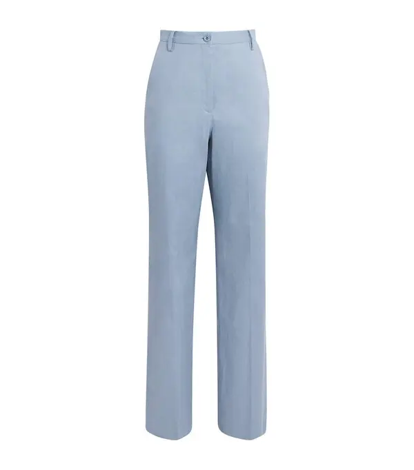 Claudie Pierlot Linen-cotton Straight Trousers