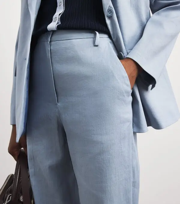 Claudie Pierlot Linen-cotton Straight Trousers