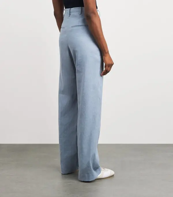 Claudie Pierlot Linen-cotton Straight Trousers