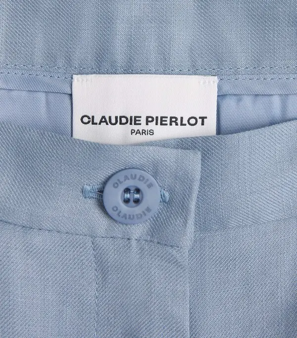 Claudie Pierlot Linen-cotton Straight Trousers