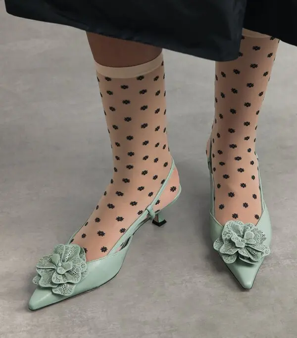 Wolford Daisy Mid-calf Socks - Beige