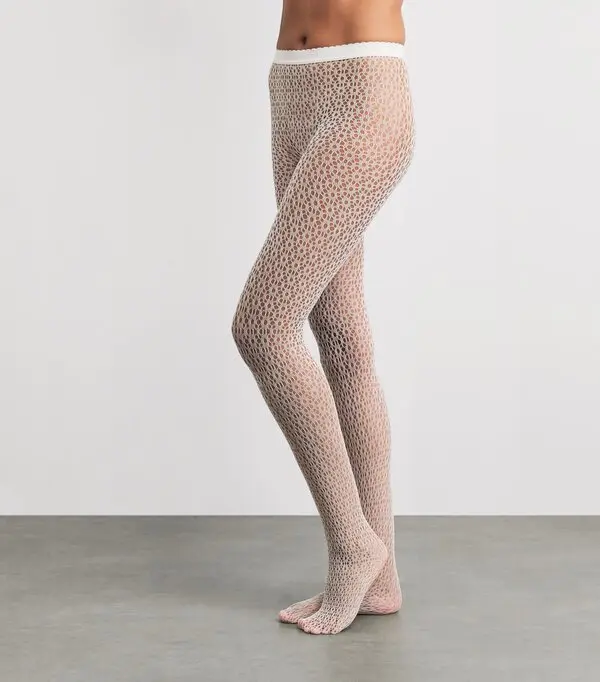 Wolford Daisy Net Tights - Ivory