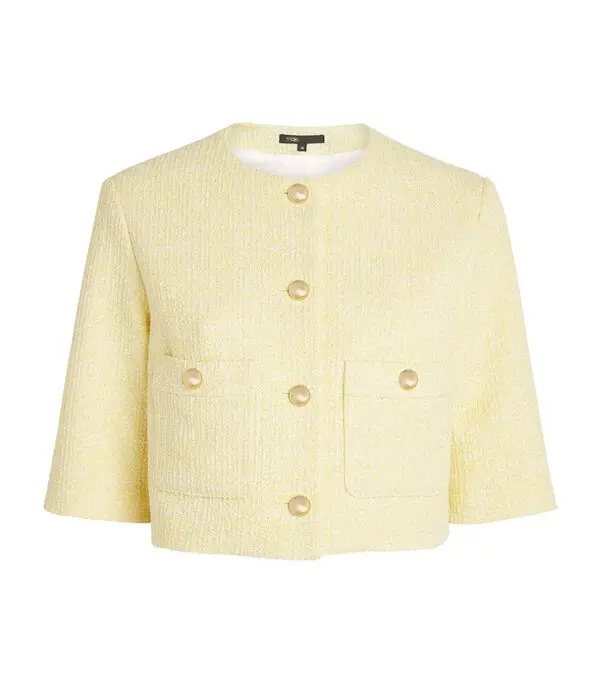 Maje Tweed Cropped Jacket