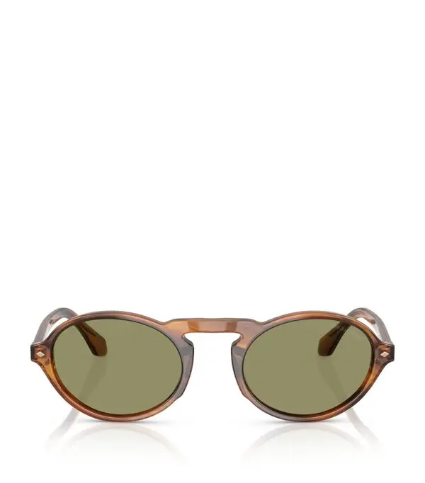 Giorgio Armani Tortoiseshell Oval Sunglasses - Yellow