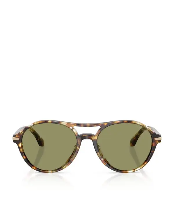 Giorgio Armani Tortoiseshell Round Sunglasses - Yellow