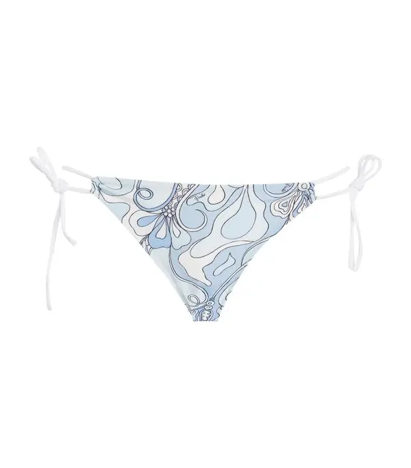 Emilio Pucci Orchidee Print Bikini Bottoms - Blue