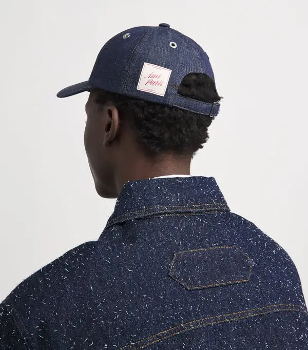 AMI Paris Denim Heritage Patch Cap