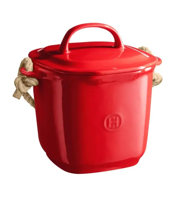 EMILE HENRY Ceramic Compost Bin - Red