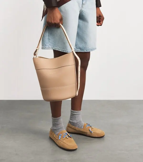 Claudie Pierlot Grained Leather Bucket Bag