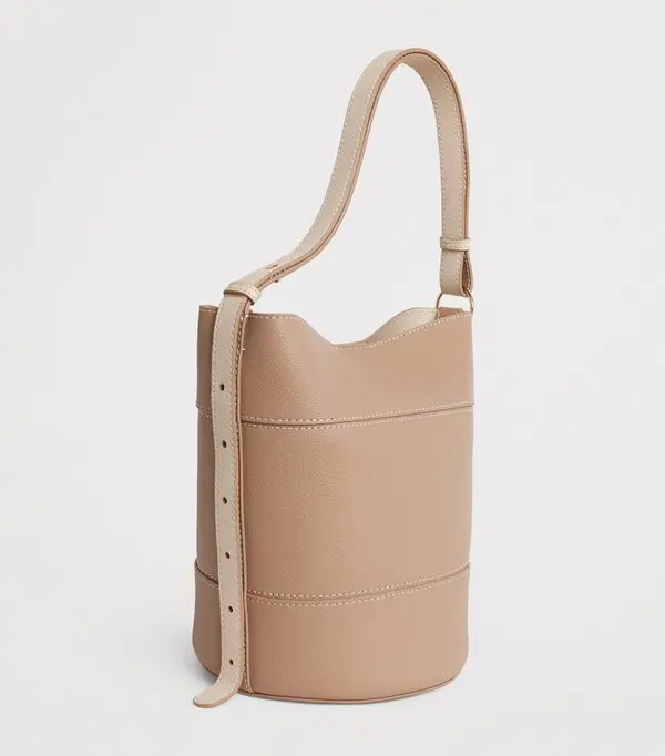 Claudie Pierlot Grained Leather Bucket Bag