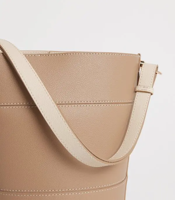 Claudie Pierlot Grained Leather Bucket Bag