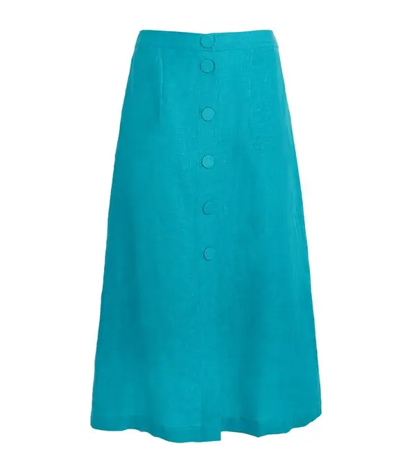 ERES Linen Amusante Midi Skirt - Blue