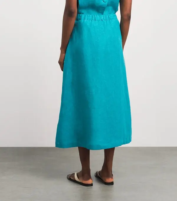 ERES Linen Amusante Midi Skirt - Blue