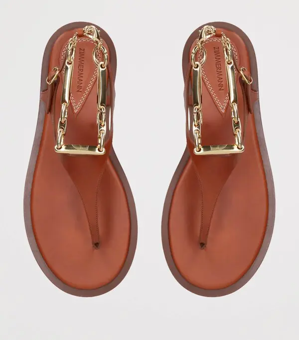 Zimmermann Leather Thong Sandals