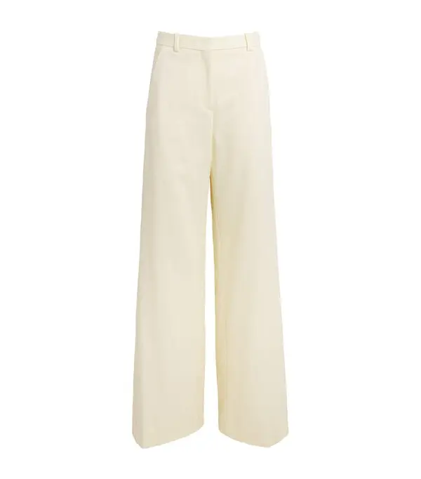 Maje Tailored Wide-leg Trousers - Yellow