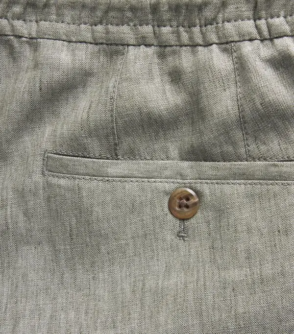 Corneliani Linen Drawstring Trousers - Green