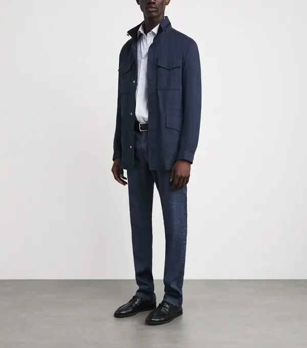 N.peal Linen-cotton Hampton Jacket - Navy
