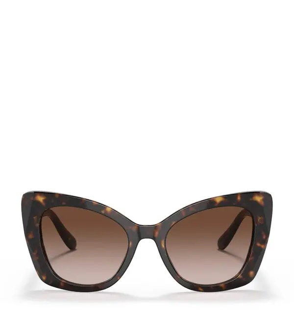 Dolce & Gabbana Acetate Butterfly Sunglasses - Brown