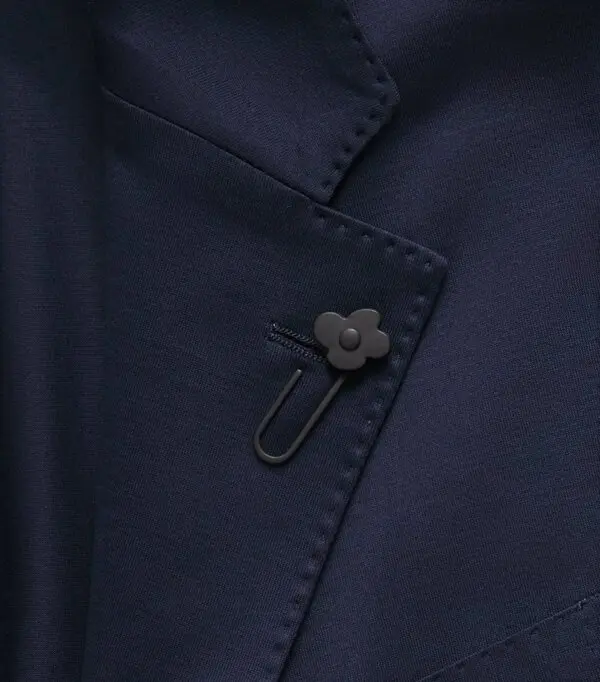 LARDINI Cotton Single-breasted Blazer - Navy