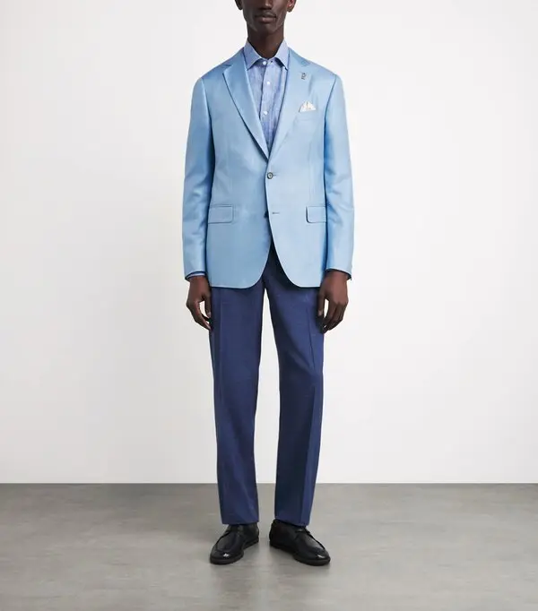 Pal Zileri Silk Vicenza Blazer - Blue