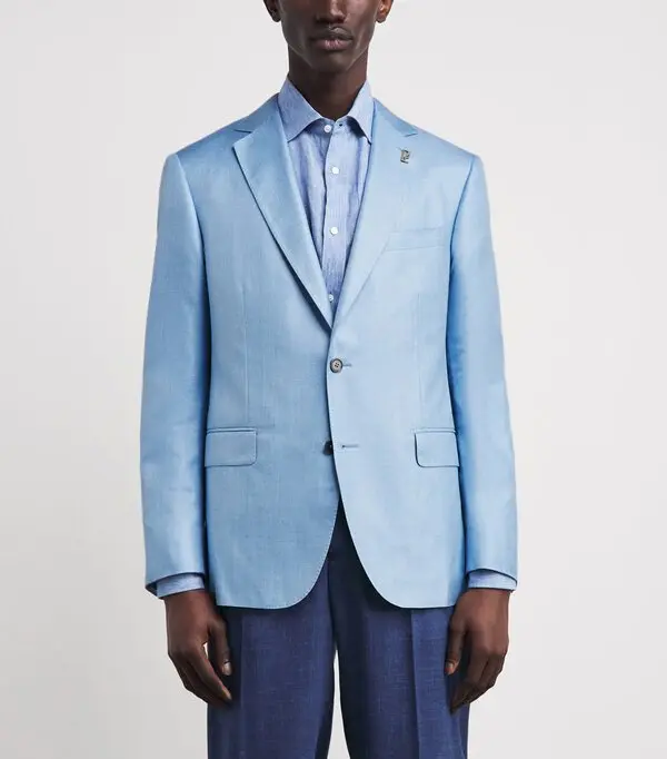 Pal Zileri Silk Vicenza Blazer - Blue