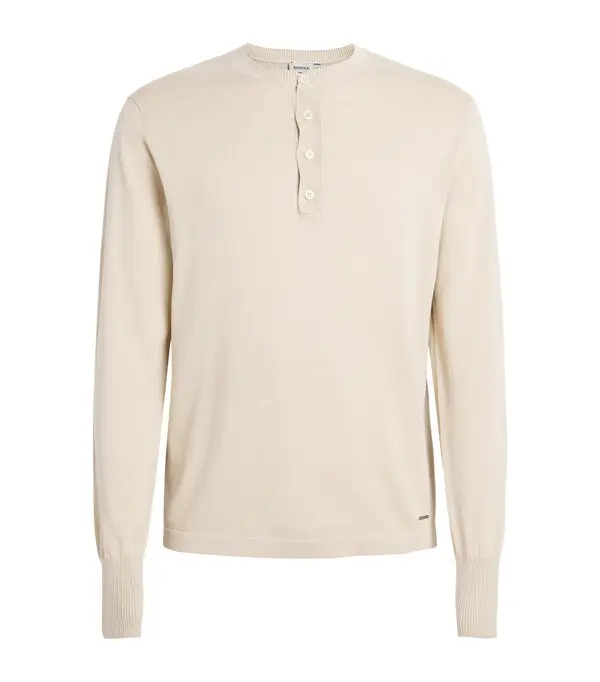 Simkhai Silk-blend Dolton Henley T-shirt - Beige