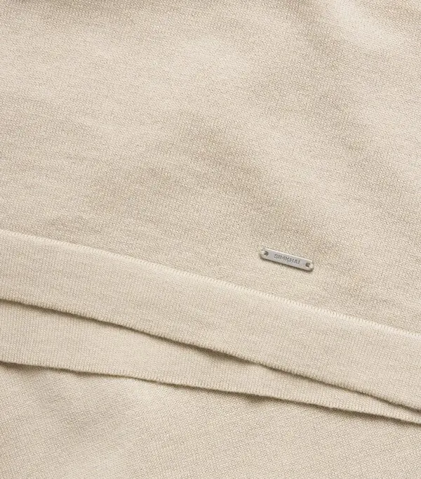 Simkhai Silk-blend Dolton Henley T-shirt - Beige