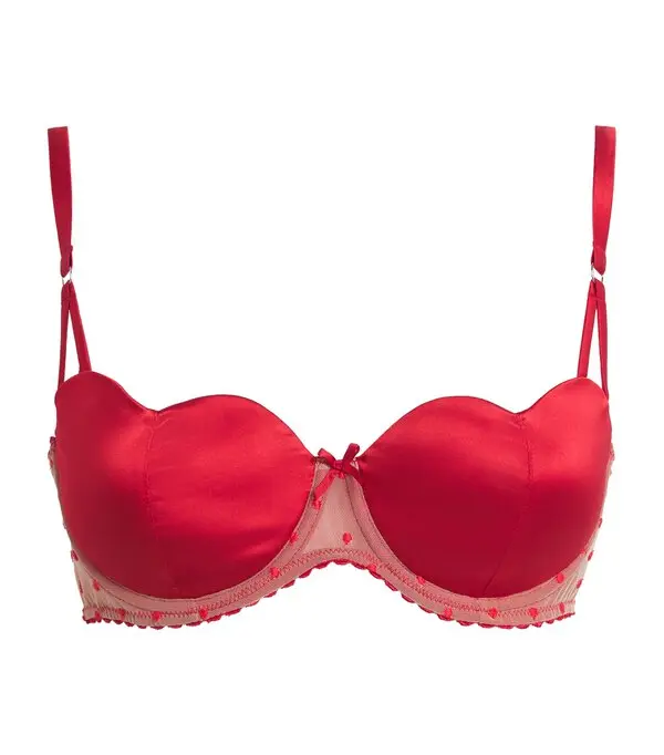 FLEUR DU MAL Amour Balconette Bra - Red
