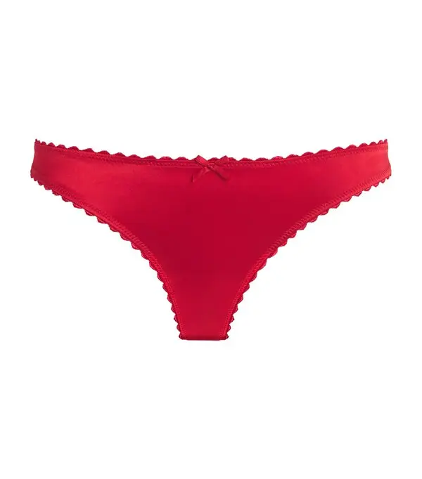 FLEUR DU MAL Amour Cheeky Briefs - Red
