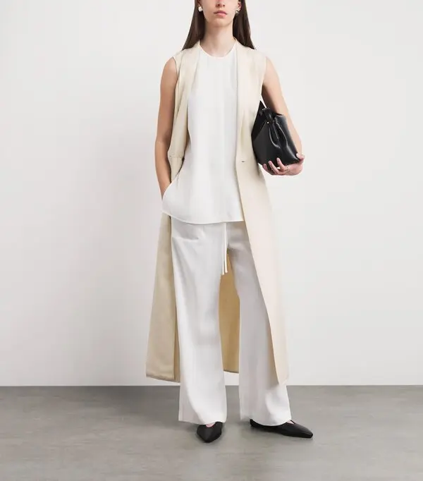 TOTEME Woven Stripe Wide-leg Trousers