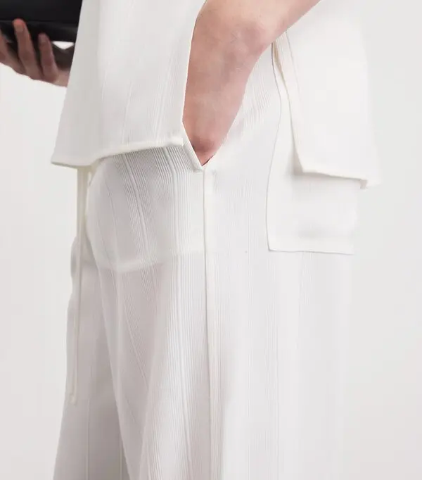 TOTEME Woven Stripe Wide-leg Trousers