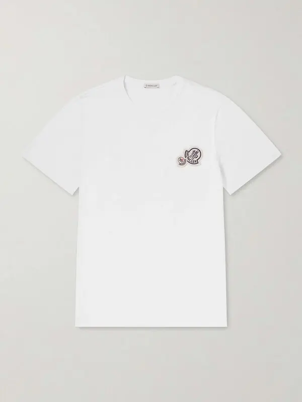 Moncler Logo-appliquéd Cotton-jersey T-shirt