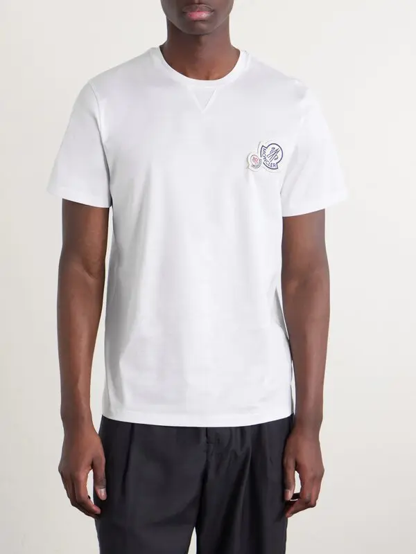 Moncler Logo-appliquéd Cotton-jersey T-shirt