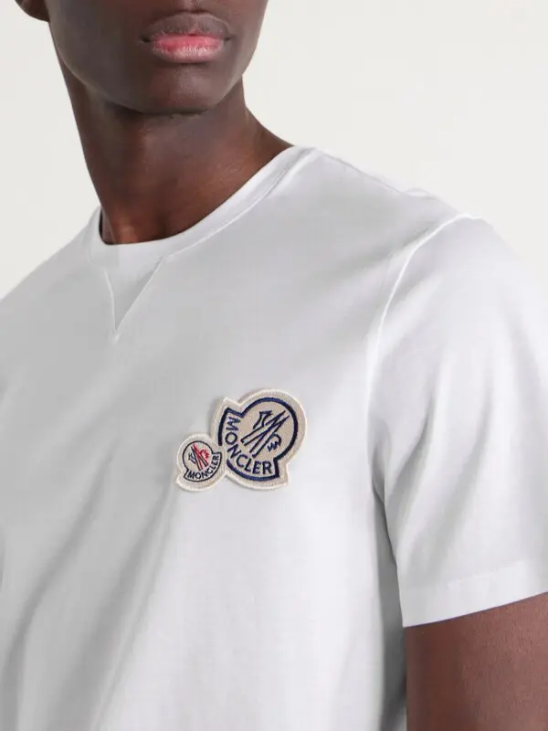 Moncler Logo-appliquéd Cotton-jersey T-shirt