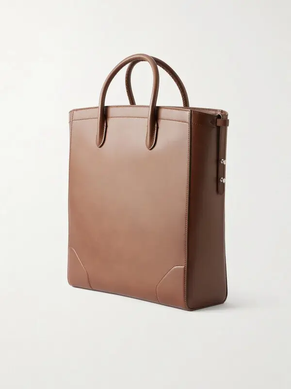 Dunhill Century 33 Patina-leather Tote Bag - Brown