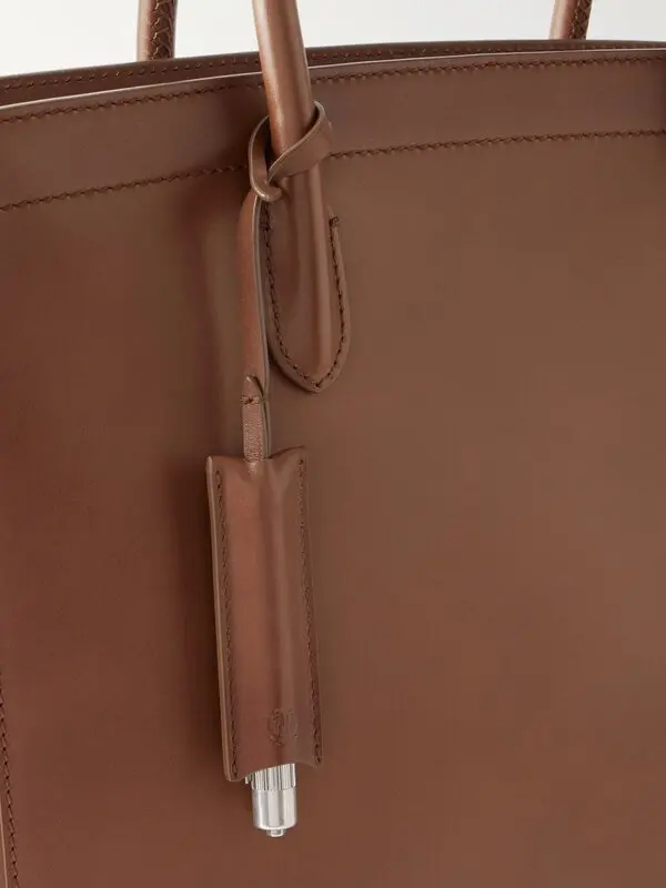 Dunhill Century 33 Patina-leather Tote Bag - Brown